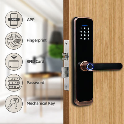 50mm Fingerprint Smart Door Locks Digital Password With Semiconductor ...
