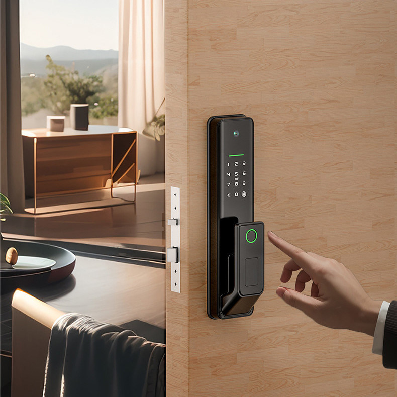 Smart Camera Door Lock Tuya App Control WIFI Key RFID Card Biometric ...