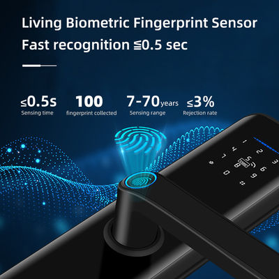 50mm Fingerprint Smart Door Locks Digital Password With Semiconductor ...