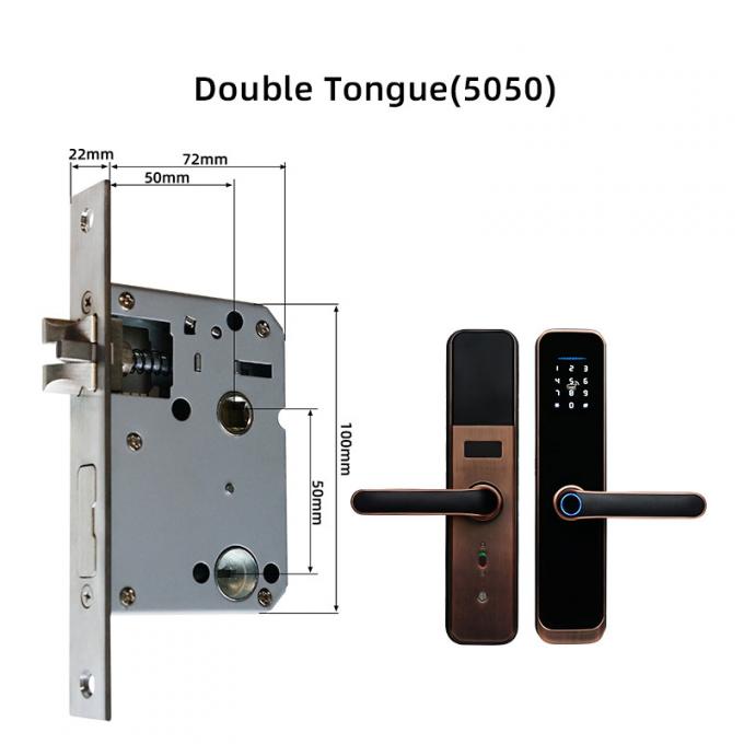 50mm Fingerprint Smart Door Locks Digital Password With Semiconductor ...